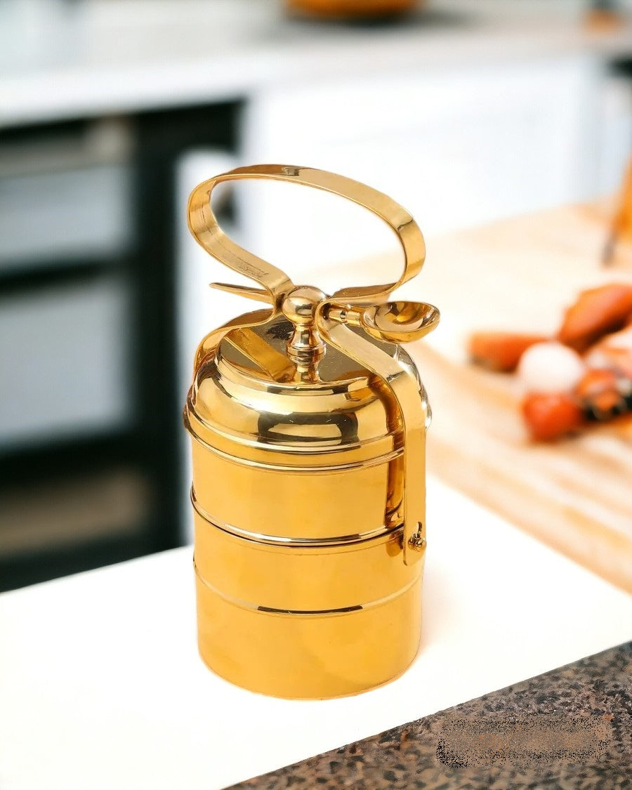 BRASS TIFFIN BOX – PEARL CRAFTLAND
