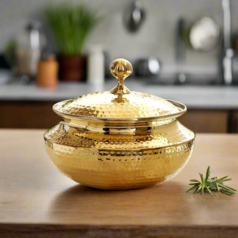 High Quality Brass Handi Set With Tin Coating Inside | Brass Cooking W – PEARL CRAFTLAND