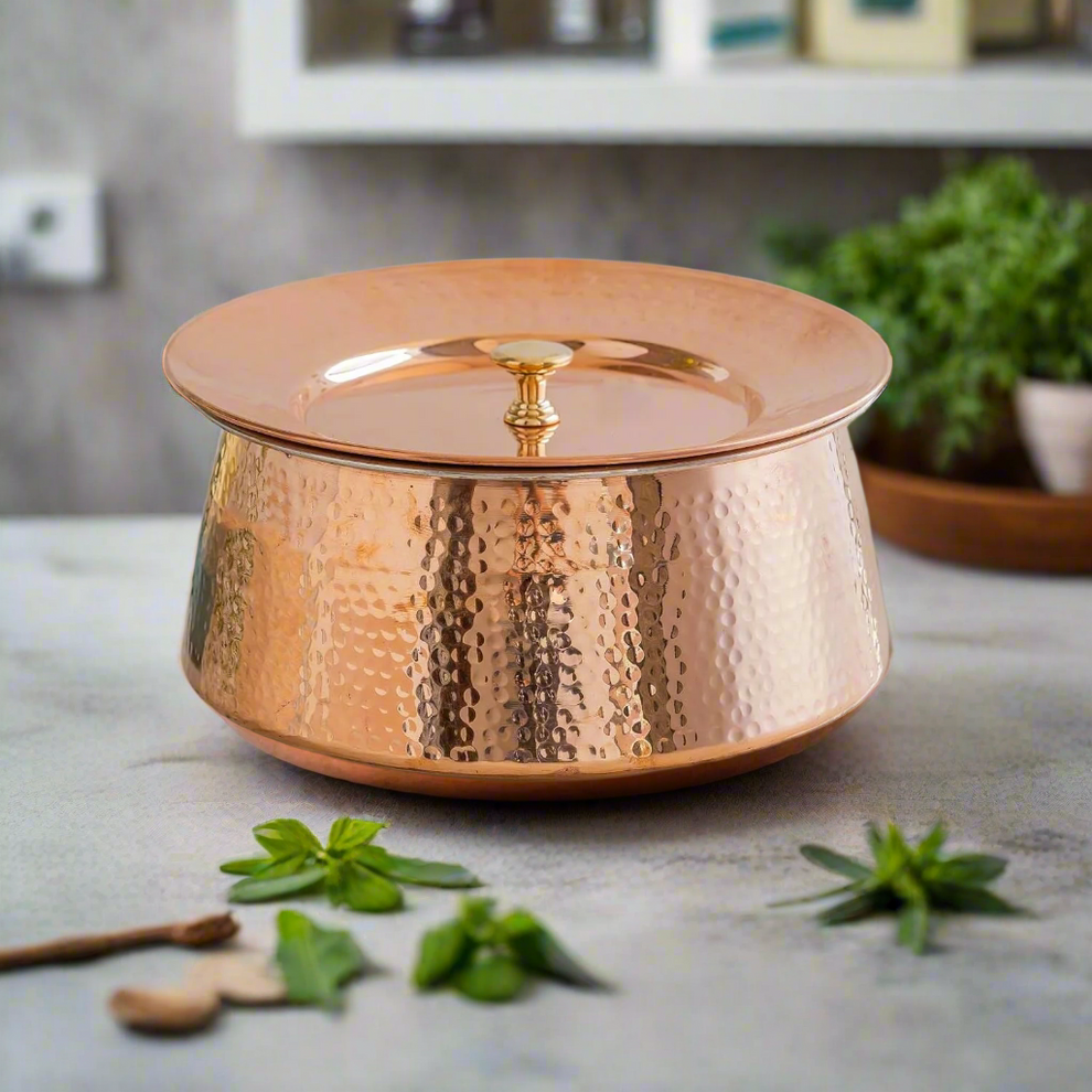 High Quality Copper Biryani Handi With Lid - Medium – PEARL CRAFTLAND